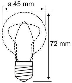 Paulmann 28664 LED žárovka se stříbrným vrchlíkem, 2,6W LED 2700K E27, výška 7,2 cm