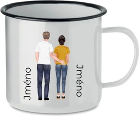 Personalizovaný retro plecháček s párem