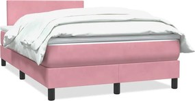 Box spring postel s matrací růžová 120x220 cm samet 3316064