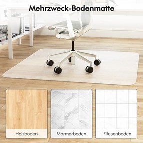 Costway Podložka pod kancelářskou židli Transparentní PVC rohož – 180 × 160 cm