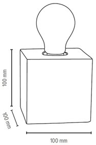 Spot-Light 7179174 - Stolní lampa TRONGO SQUARE 1xE27/25W/230V