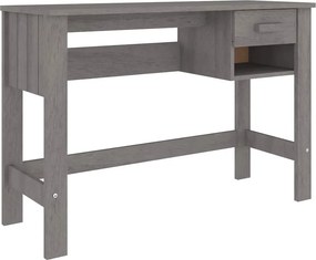 Psací stůl HAMAR světle šedý 110 x 40 x 75 cm masivní borovice 340459