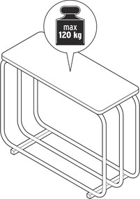Tchibo - Úzká lavice - barva: braun