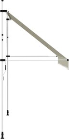 Ručně zatahovací markýza 300 cm krémová 143696