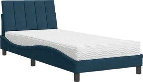 Postel s matrací Hanko modrá 80 x 200 cm samet 3208566