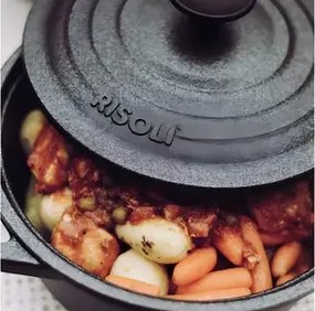RISOLI Pánev LE PIGNATTE 20 cm / S víkem / Litý hliník / Nepřilnavý po