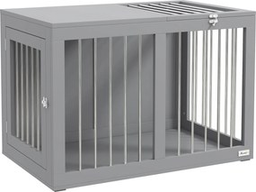 PawHut klec pro psa, domácí bouda, klec pro střední psy, box pro psa s dvířky, psí bouda, přepravní klec, 80x50x56,5cm| Aosom