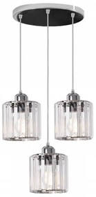 Toolight - ELEGANCE LAMPA SUFITOWA APP210-3CPR KRYSZTAŁ SREBRNA, OSW-08550