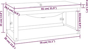Koupelnový rám s vestavěným umyvadlem černý železo 3101384
