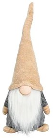 Vánoční skřítek s kloboučkem ze šňůry vanilka 35 cm