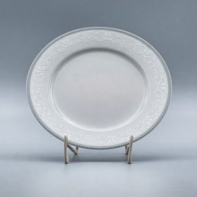 OPAL svatební šedá, Talíř dezertní NINA 19 cm, krajka, Thun