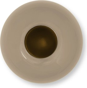 Pip Studio kovová váza 23cm, šedo hnědá (Střední kovová váza Metal Khaki 23cm se smaltovaným povrchem)