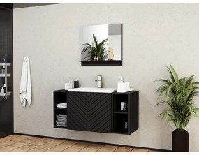 Koupelnová sestava Najrip IX, Sifon k umyvadlu: ano, Barva dřeva: černá