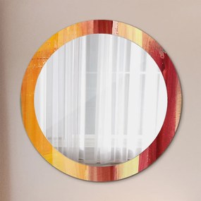Kulaté zrcadlo tištěný rám Abstraktní obrázek fi 80 cm