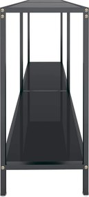 Konzolový stolek černý 140 x 35 x 75,5 cm tvrzené sklo 331695