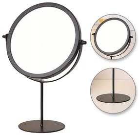 Flamenco Mystique Černé stojací kosmetické zrcátko, jednostranné, 27 cm výška - L14CZ