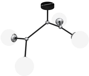 Přisazený lustr JOY 4xE14/40W/230V černá/lesklý chrom