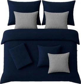 Povlečení 140X200 Modré Jednobarevné Navy Blue Bavlněné, Mládežnické