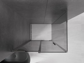 Mexen Velar L, sprchový kout s posuvnými dveřmi 90 x 80 cm, 8mm šedé sklo, grafit broušený, 871-090-080-43-66