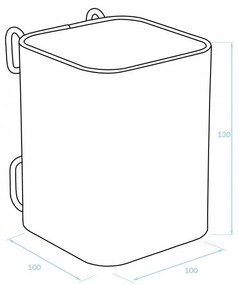 Kuchinox Kuchinox, univerzální kuchyňská nádoba 100x100x130 mm, černá matná, LAV-EKA_710A
