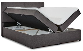 Kontinentální postel 165 cm Alyce (tmavě šedá) (s matracemi). 1027463