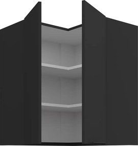 ARIA cc | horní kuchyňská skříňka 60x60 GN-72 2F (90°) rohová s policemi | 60x60 cm | černá