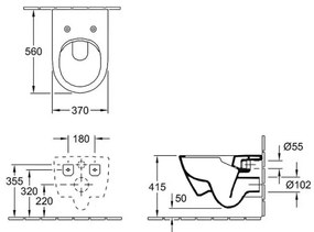 Villeroy & Boch 5614R2R1 - Záv WC s prk SoftClose SUBWAY keramika/bílá