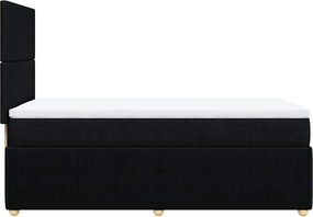 Box spring postel s matrací černá 90x190 cm textil 3294206