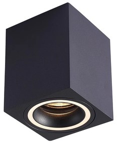 Stropní svítidlo Bima Ring Square, 1x černé kovové stínítko
