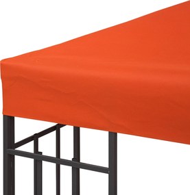 Outsunny náhradní střecha pro kovový altán 3x3m zahradní altán rezavě červený polyester, odolný proti povětrnostním vlivům