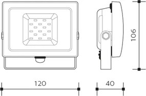 LED reflektor LEDMED VANA SMD 10W IP65 4000K LM34300008