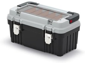 Kufr na nářadí s kovovým držadlem a zámky 47 × 25,6 × 23,8 cm, přepážky