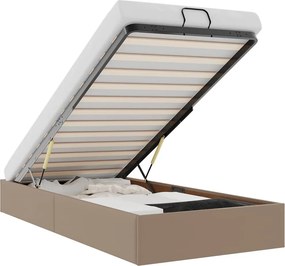 Osmanský rám postele bez matrace cappuccino 90x200cm umělá kůže 3310783