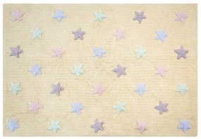 Lorena Canals bavlněný koberec žlutý, barevné hvězdičky - Stars
