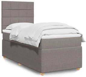 Box spring postel s matrací taupe 90x200 cm textil 3294243