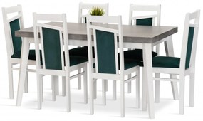 Jídelní sestava TEKLA stůl + 6 židlí