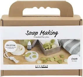 Creativ Company Výroba mýdla Seashells Olive Green / Kreativní sada /