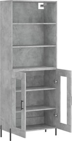 Skříň highboard betonově šedá 69,5x34x180 cm kompozitní dřevo 3189329