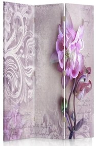 Ozdobný paraván Růžová orchidej - 110x170 cm, třídílný, klasický paraván