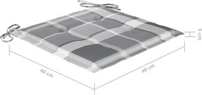 vidaXL Marketos Stohovatelné zahradní židle s poduškami 4 ks masivní teak