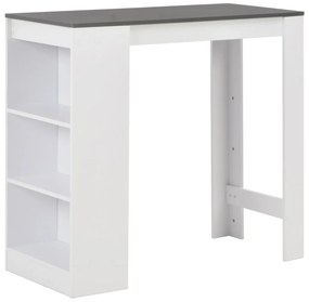 280216 Bar Table with Shelf White 110x50x103 cm 280216