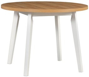 Jídelní stůl Octavia 3 L (dub grandson + bílá) (pro 4 osoby). 1040816