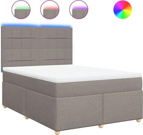 Box spring postel s matrací taupe 140x200 cm textil 3293607