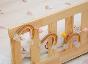 Dětská Montessori postel z masivu borovice BETTY - 200x90 cm - PŘÍRODNÍ