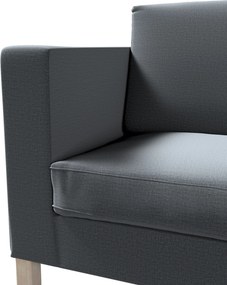 Potah na pohovku IKEA  Karlanda rozkládací, krátký barva šedá látka sametová