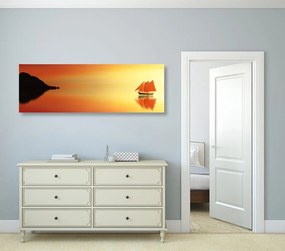 Obraz oranžová plachetnice Varianta: 150x50