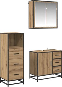 Sada koupelnového nábytku 3 ks Artisanový dub 3402424