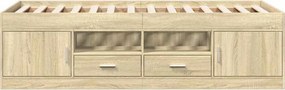 Válenda se zásuvkami bez matrace dub sonoma 90 x 190 cm 3280253