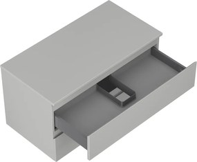 Mexen Orio, koupelnová skříňka 90 cm s horní deskou, 2 zásuvky, šedá matná, 91A10-09047-2-BFFC62