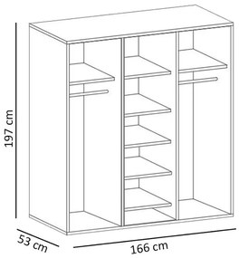 Ložnice MONTANA d | 4 díly | spaní 160x200 cm | lefkas